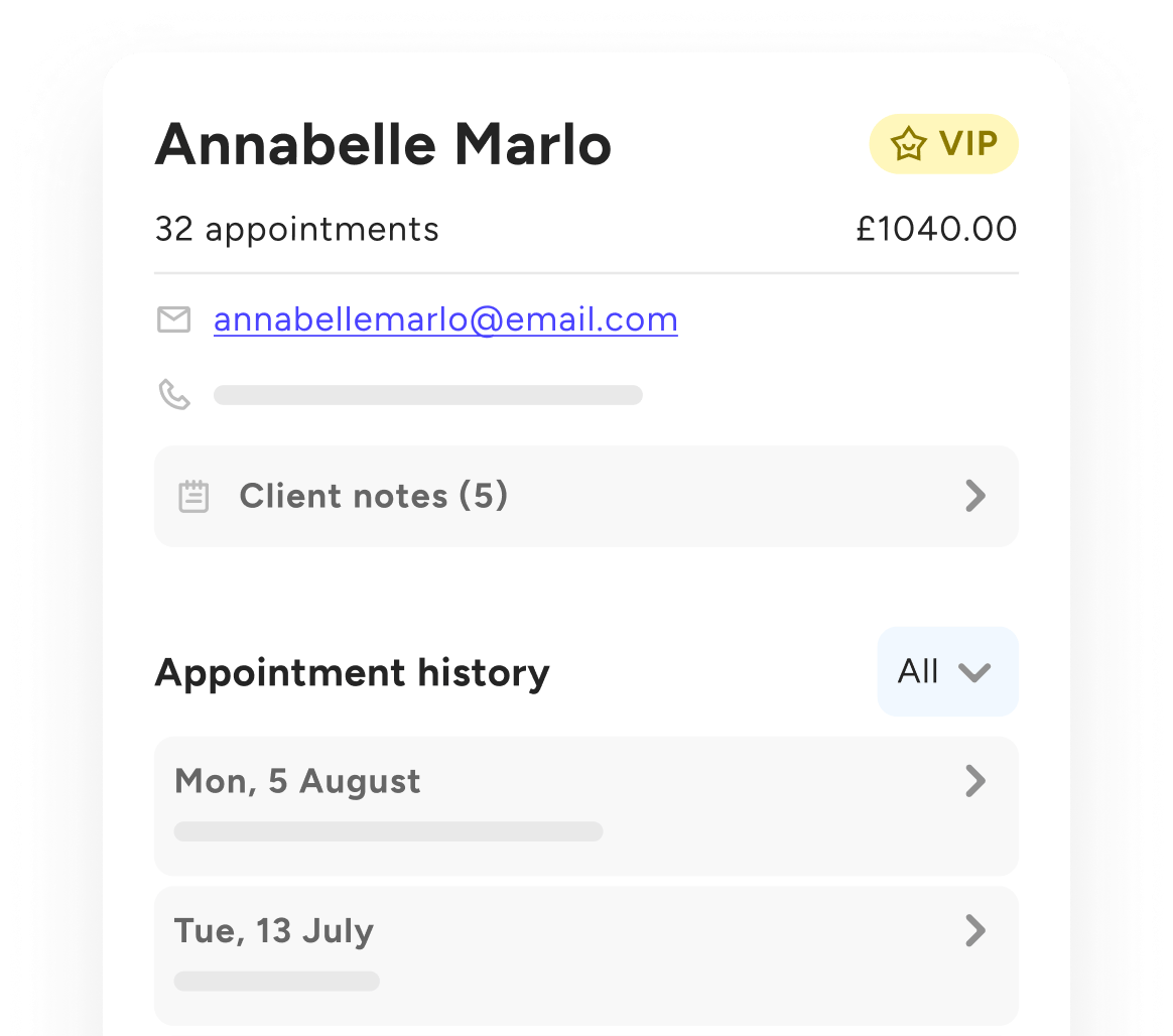 Client Management | Book in Beautiful